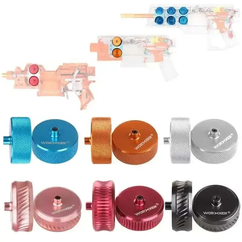 2Pcs Worker Accurate CNC Flywheels for Nerf Stryfe/Rapidstrike CS-18 ...